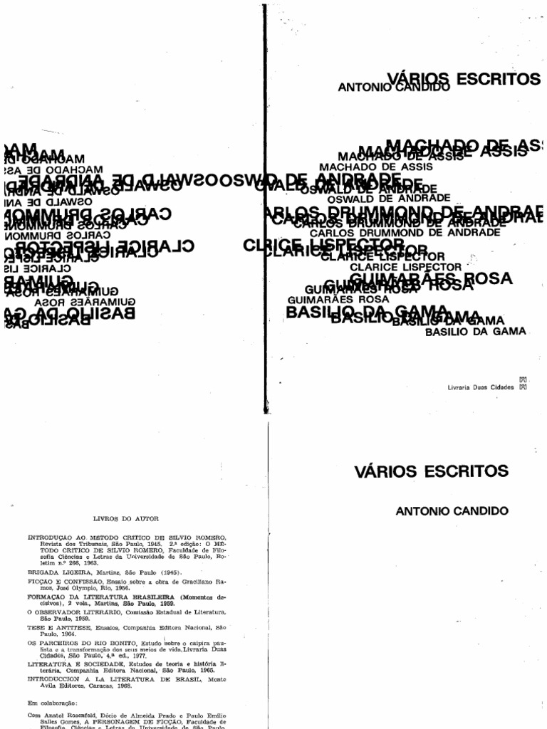 Vários Escritos - Antonio Candido PDF | PDF