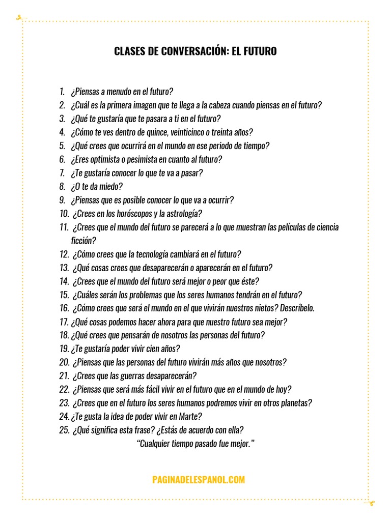 Conversación sobre el Futuro | PDF