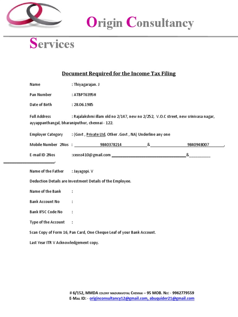 Income Tax Filing Requirements Guide | PDF | Career & Growth | Finance ...