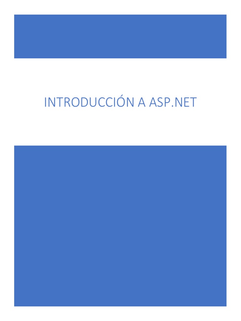 EDUIT Guía Introducción A ASP - Net Módulo 1 | PDF | Aplicación web | .NET Framework