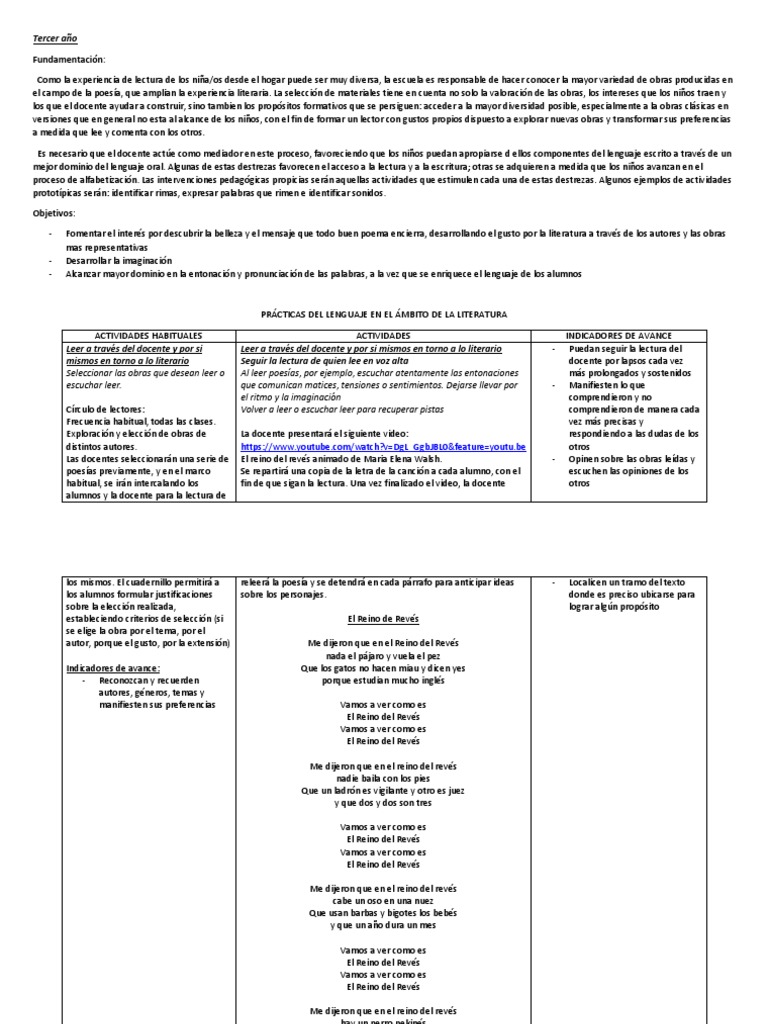 Secuencia Didactica Practicas Del Lenguaje Poesia | PDF | Poesía | Rima