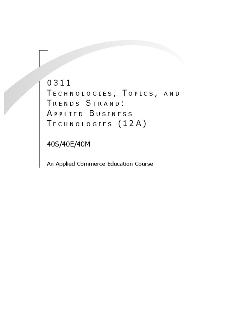 Applied Business Tools and Technology PMS | PDF | Application Software ...