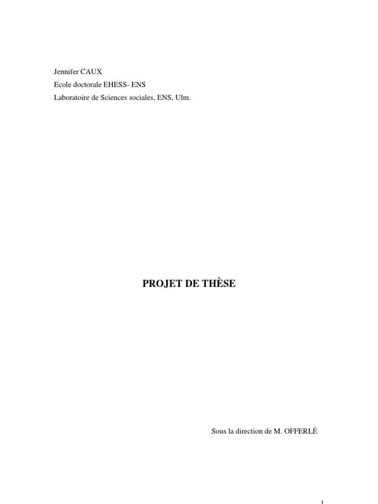 Projet de These J | PDF | La violence | la communication