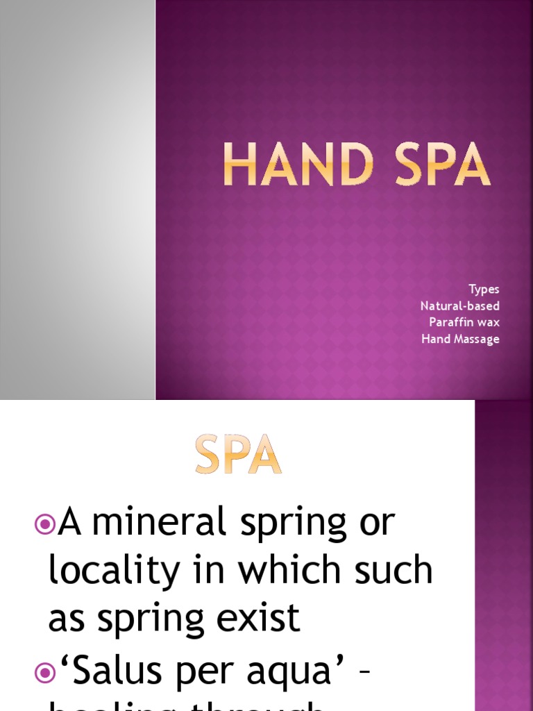 Paraffin Wax Hand Treatment Benefits | PDF | Cooking, Food & Wine ...