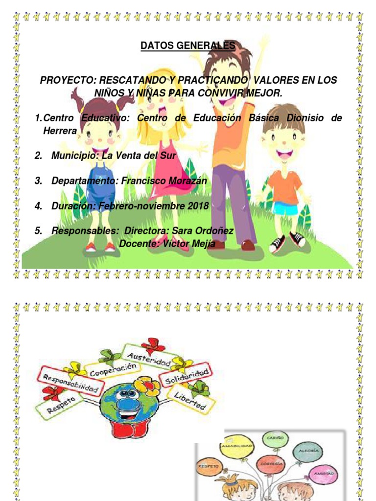 Proyecto Educativo de Valores | PDF | Felicidad | Maestros