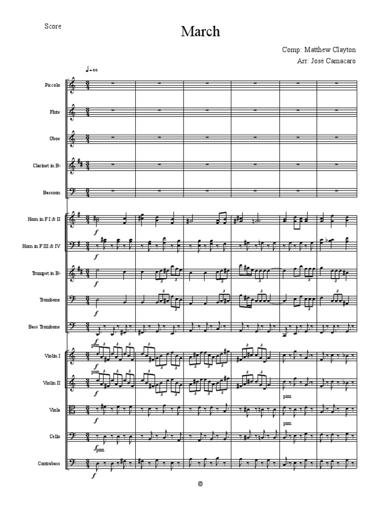 March Score | PDF | Symphony Orchestras | Aerophones