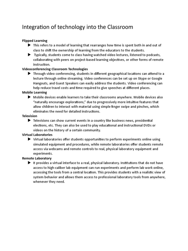 Integration of Technology Into The Classroom: Flipped Learning | PDF