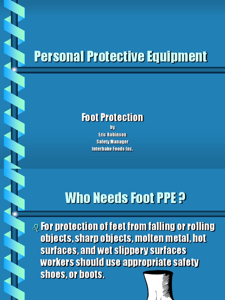 Personal Protective Equipment: Foot Protection | PDF | Foot | Shoe