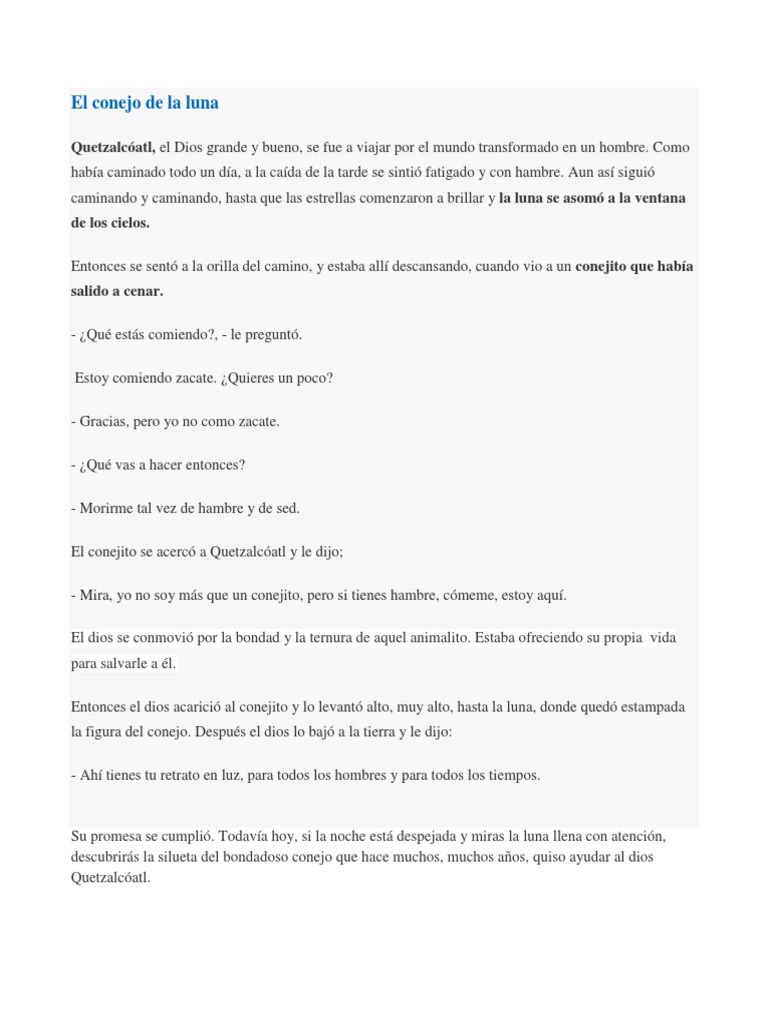 El Conejo de La Luna | PDF