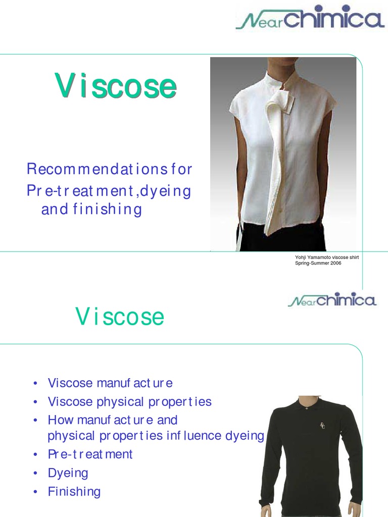 Viscose Recommendations | PDF | Textiles | Rayon