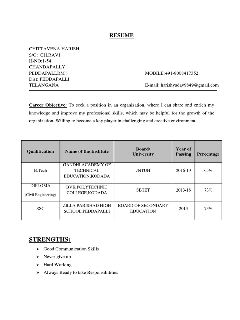 Harish Resume | PDF | Learning | Behavior Modification