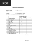 FORM Checklist Panel Listrik | PDF