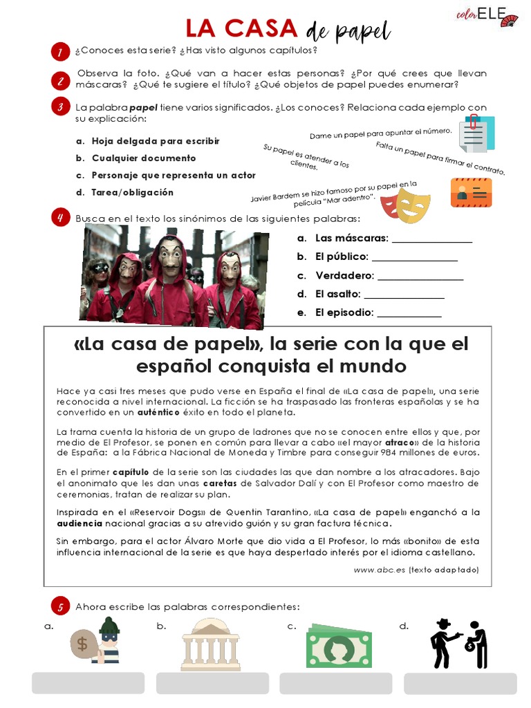 Actividad La Casa de Papel | PDF