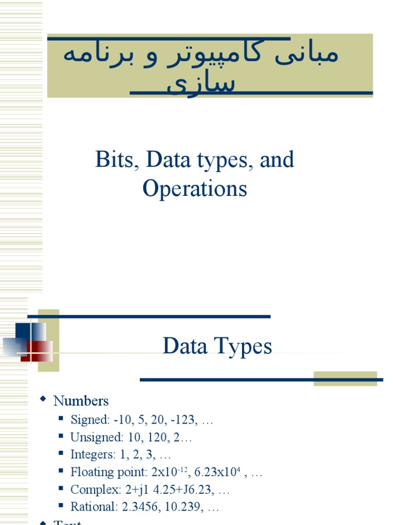 Computer Basics: Data Types & Operations | PDF | Boolean Algebra ...