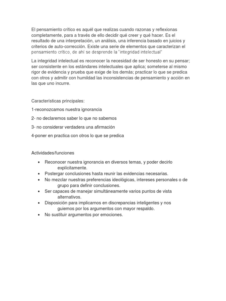 Integridad Intelectual | PDF