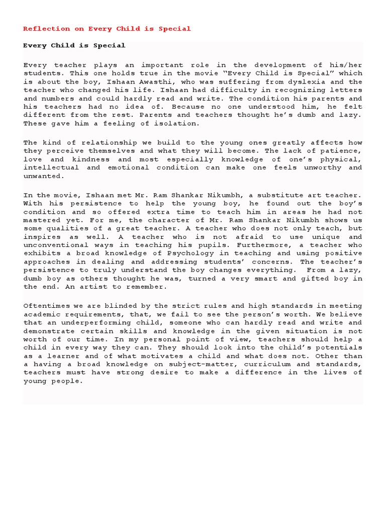 Every Child Is Special | PDF