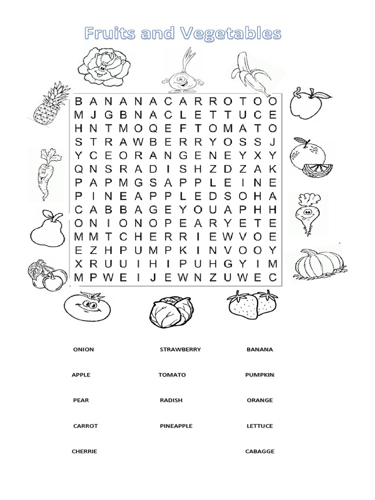 Semana 14 de Octubre - Sopa de Letras (Fruit) | PDF | Fruit | Edible Plants