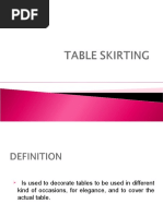 10 Simple Table Skirting Designs | PDF | Grilling | Cooking