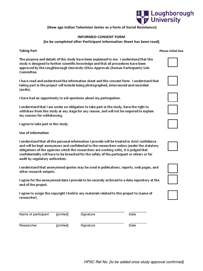 Informed Consent - English | PDF