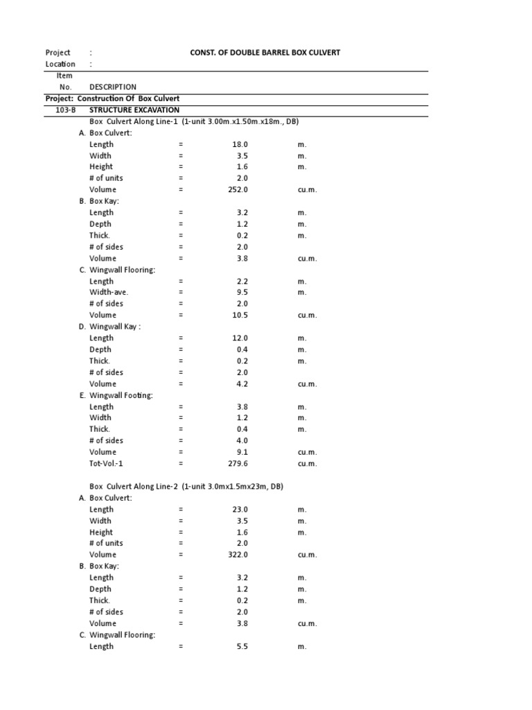 Double Barrel Box Culvert | PDF | Infrastructure | Building Engineering