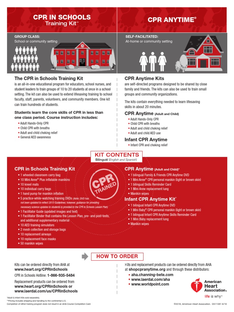 CPR Anytime CPR in Schools: Training Kit | PDF | Cardiopulmonary ...