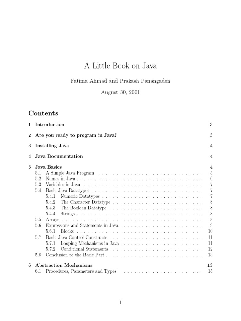 Little PDF | PDF | Control Flow | Data Type