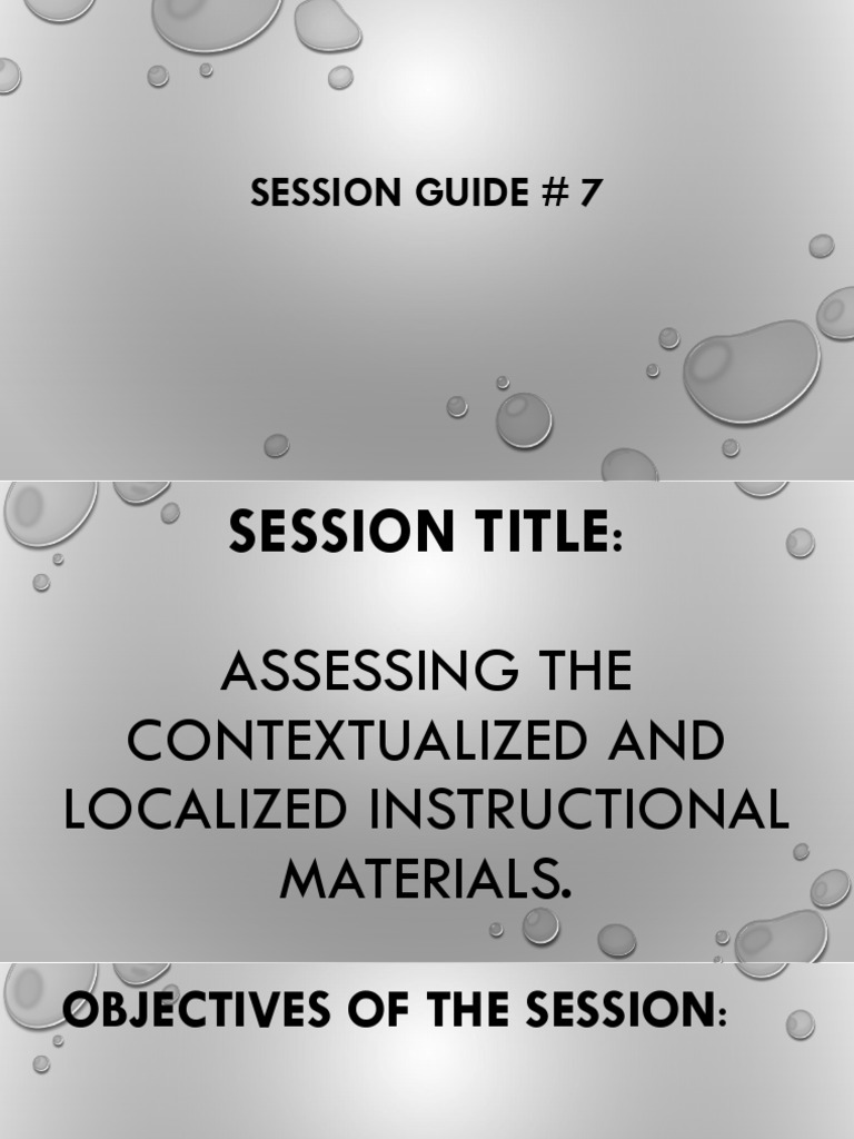 Session Guide Slide Decks | PDF
