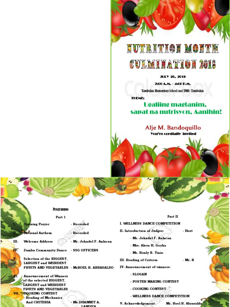 JULY 26, 2018 7:00 A.M. - 4:00 P.M. Tambulan Elementary School and TNHS ...