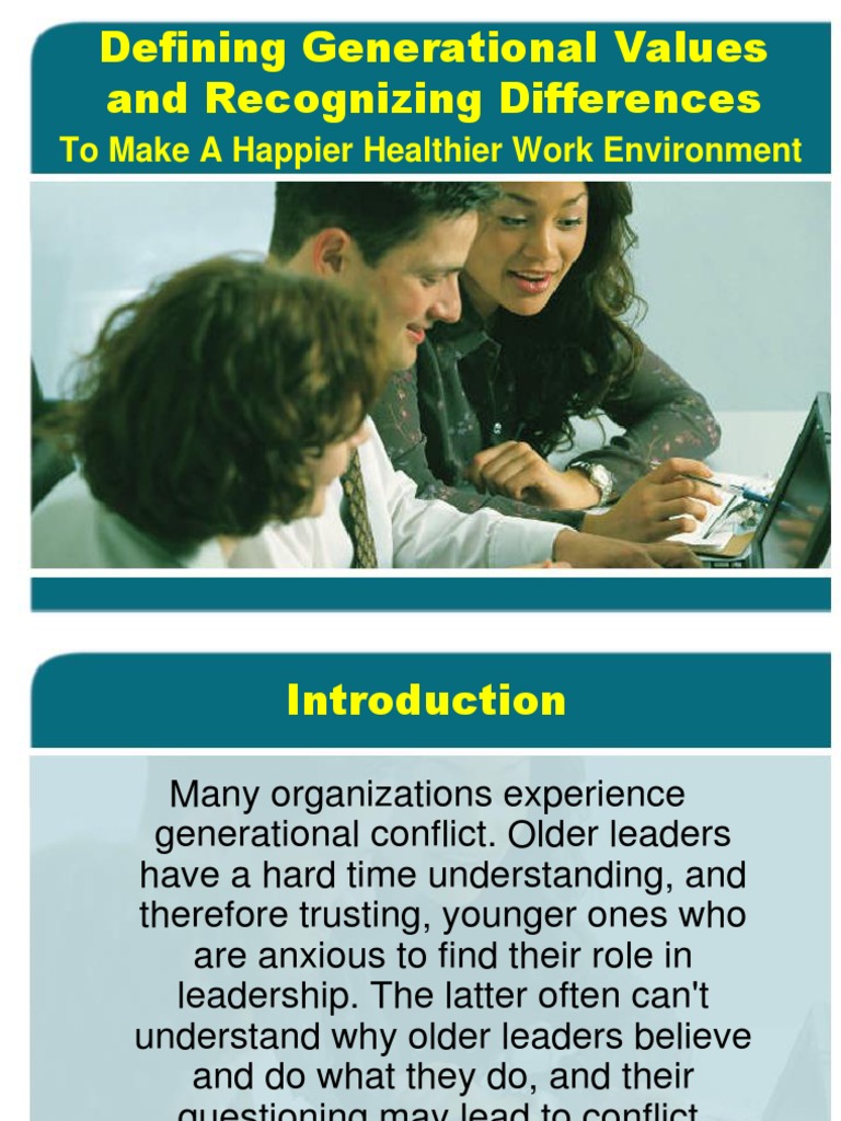 Defining Generational Values | PDF | Value (Ethics) | Family