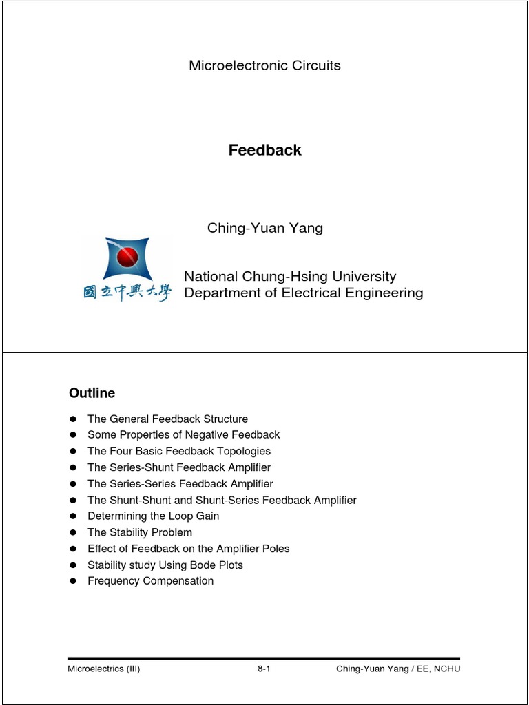 Lect08 PDF | PDF | Amplifier | Negative Feedback