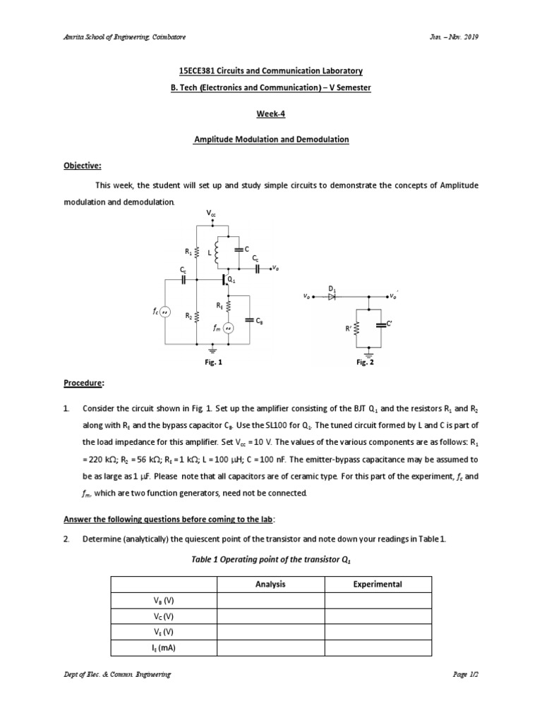 Amp Mod Demod | PDF | Frequency Modulation | Amplifier