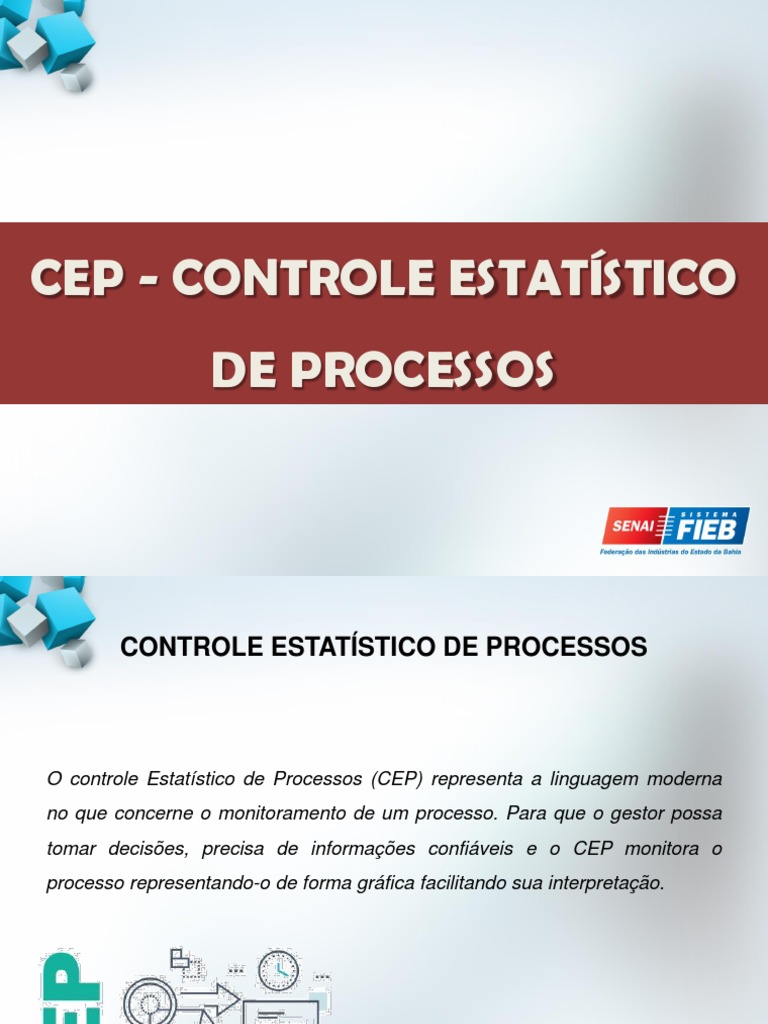 CEP - Controle Estatístico de Processo | PDF | Média | Tempo