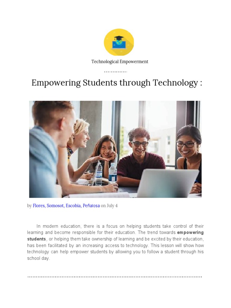 Empowering Students Through Technology:: Technological Empowerment | PDF