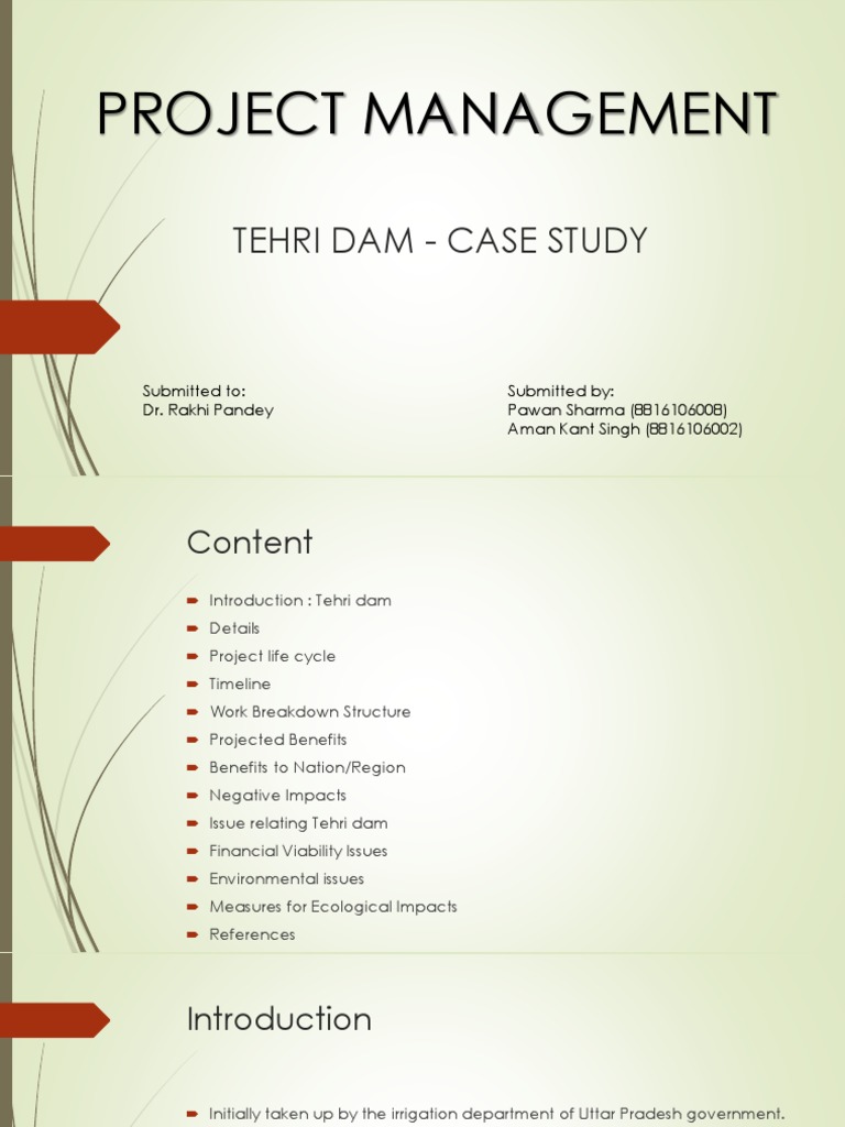 Tehri Dam - Case Study | PDF | Dam | Water Management