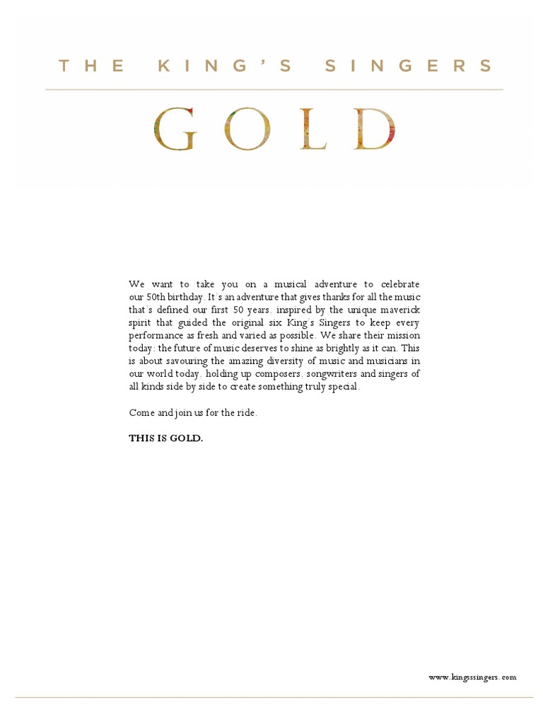 GOLD | PDF | Vocal Music | Performing Arts