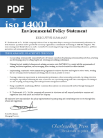 Environmental Policy Template | PDF | Environmental Policy | Employment