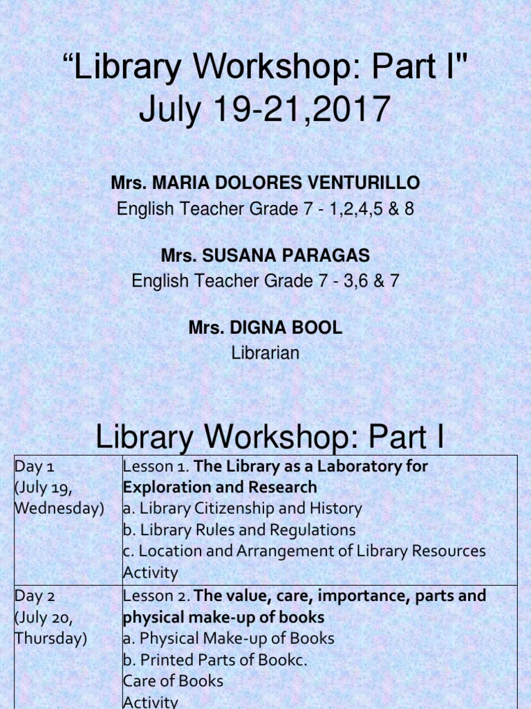 Library Orientation | PDF | Libraries | Library And Museum