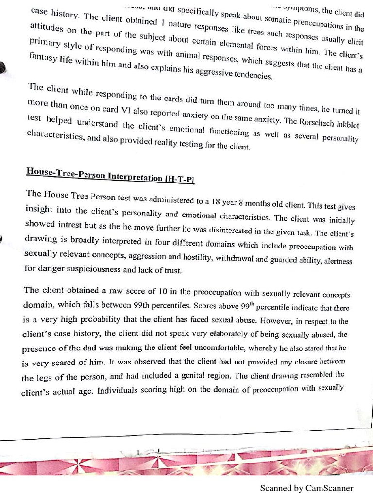 HTP Interpretation | PDF