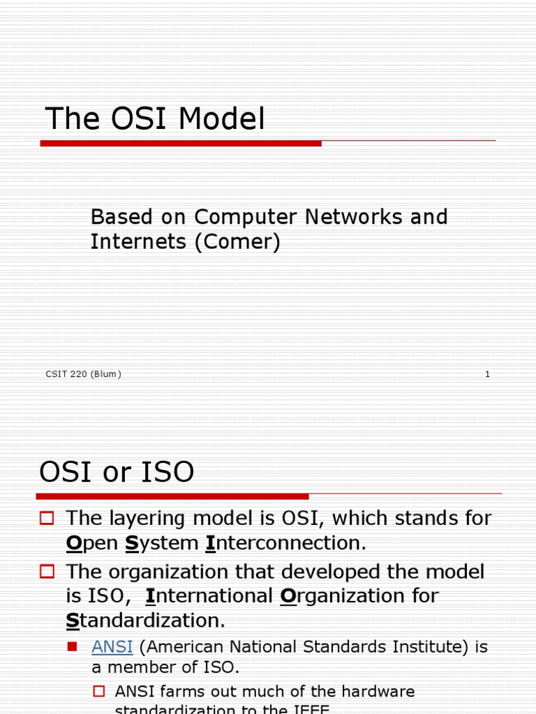 Osi Model | PDF | Internet Protocol Suite | Osi Model