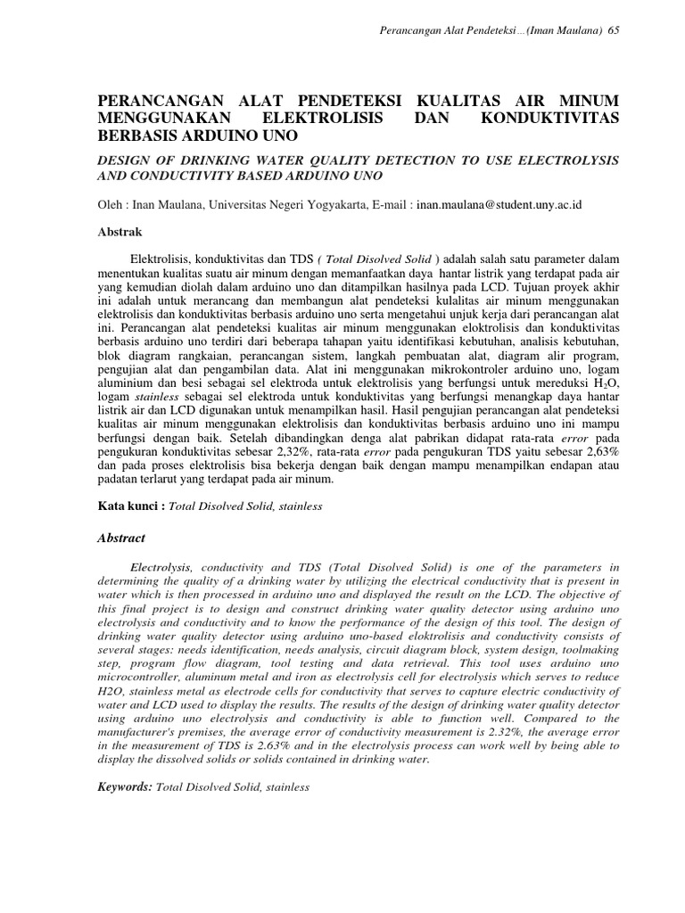 Air Minum Tes Dengan Arduino | PDF | Sains & Matematika