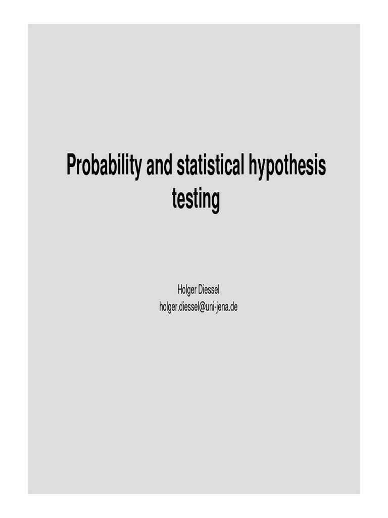 Probability and Hypothesis Testing in Linguistics | PDF | P Value ...