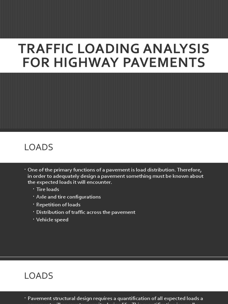 Traffic Loading Analysis For Highway Pavements | PDF | Traffic | Road ...