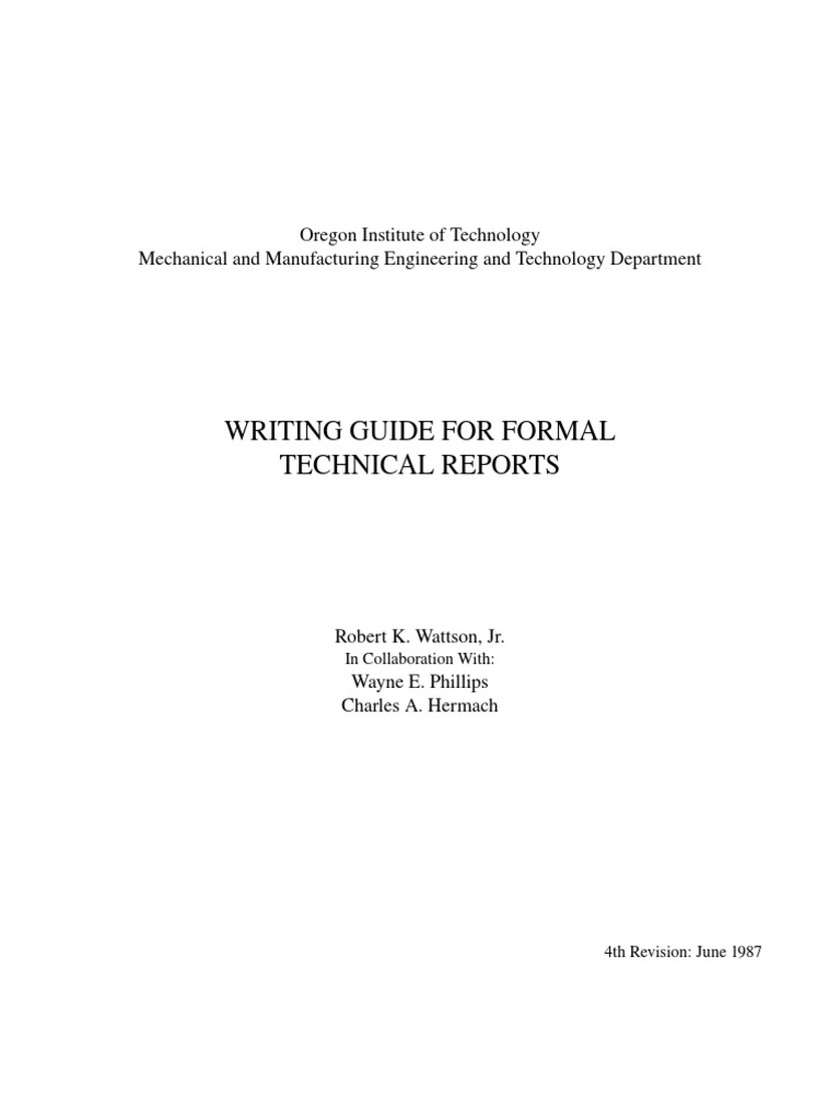 Writing Guide For Formal Technical Reports | PDF | Camera | Paragraph