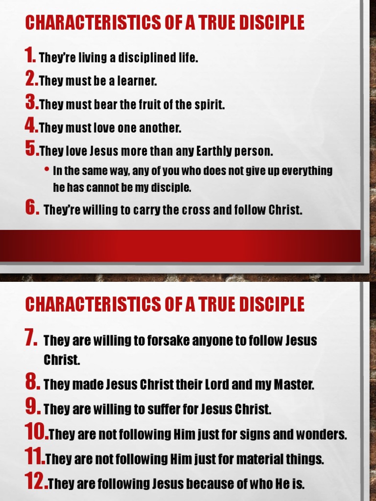 Characteristics of A True Disciple | PDF