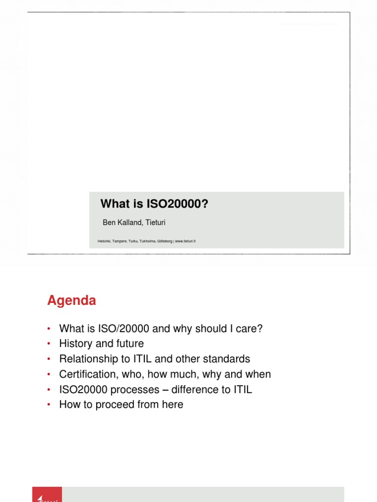 Whatis Iso 20000 | PDF | Itil | Audit