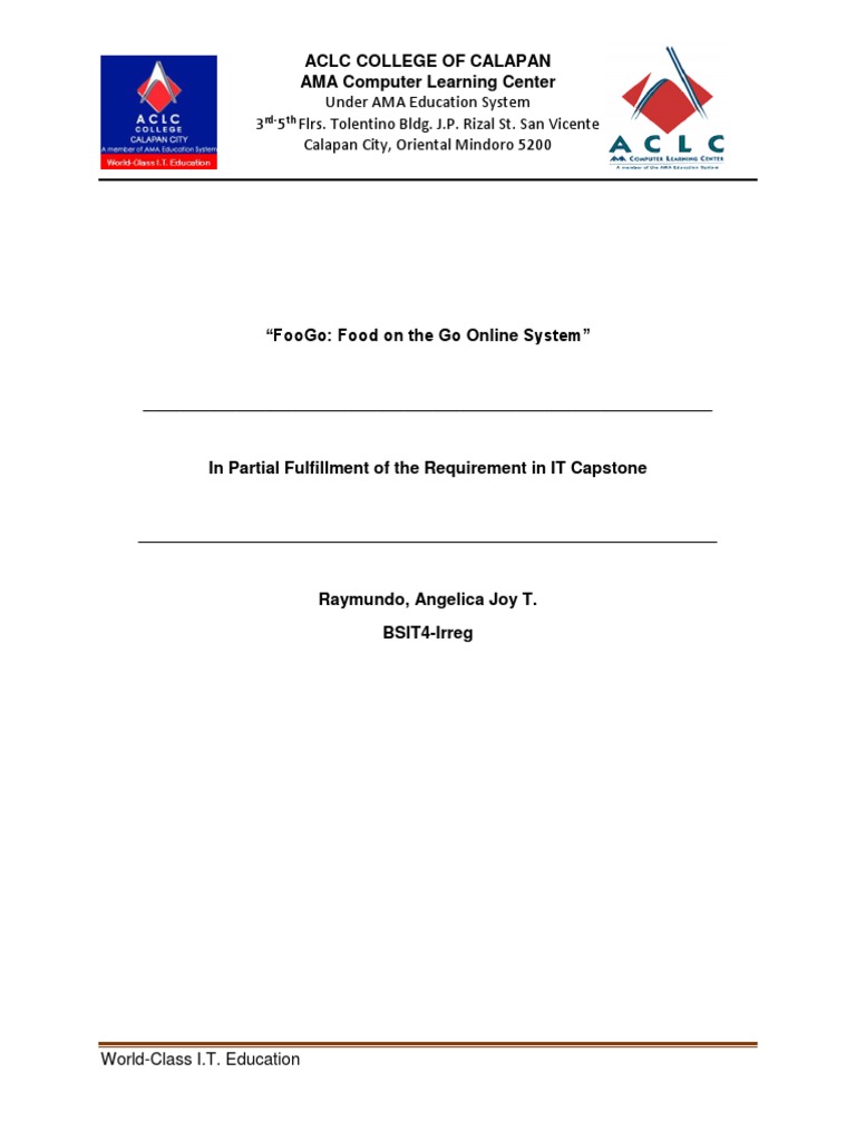 FooGo: Food To Go Online System | PDF | Mobile App | Web Application