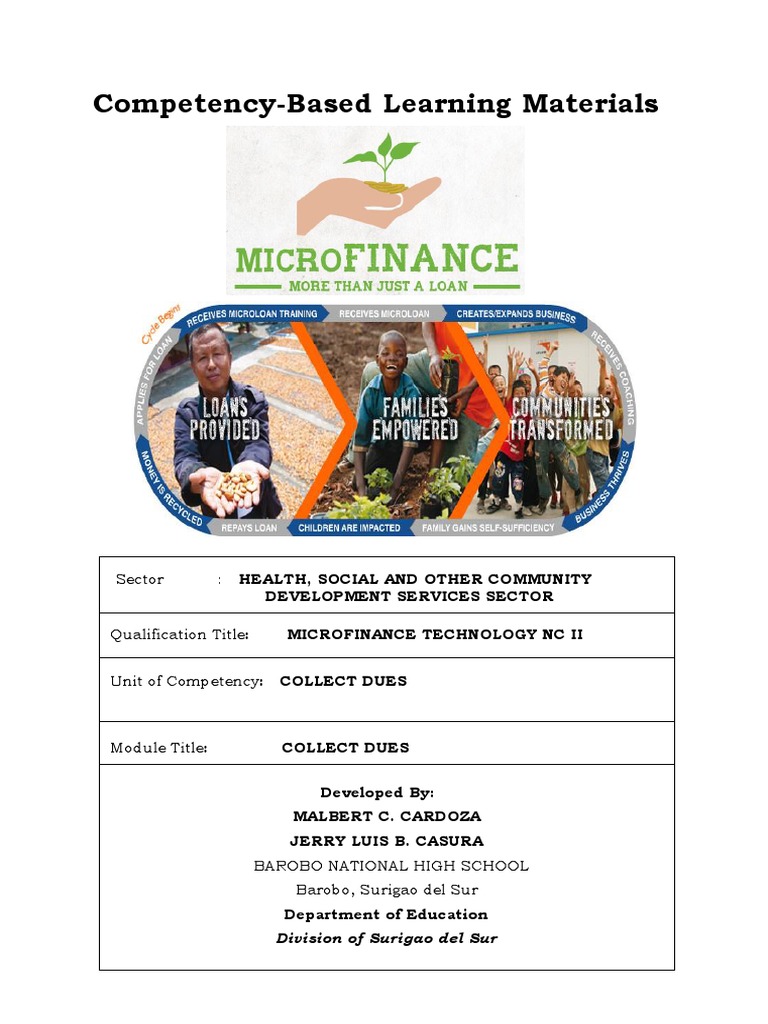 Competency-Based Learning Materials: Sector: Health, Social and Other Community Development ...