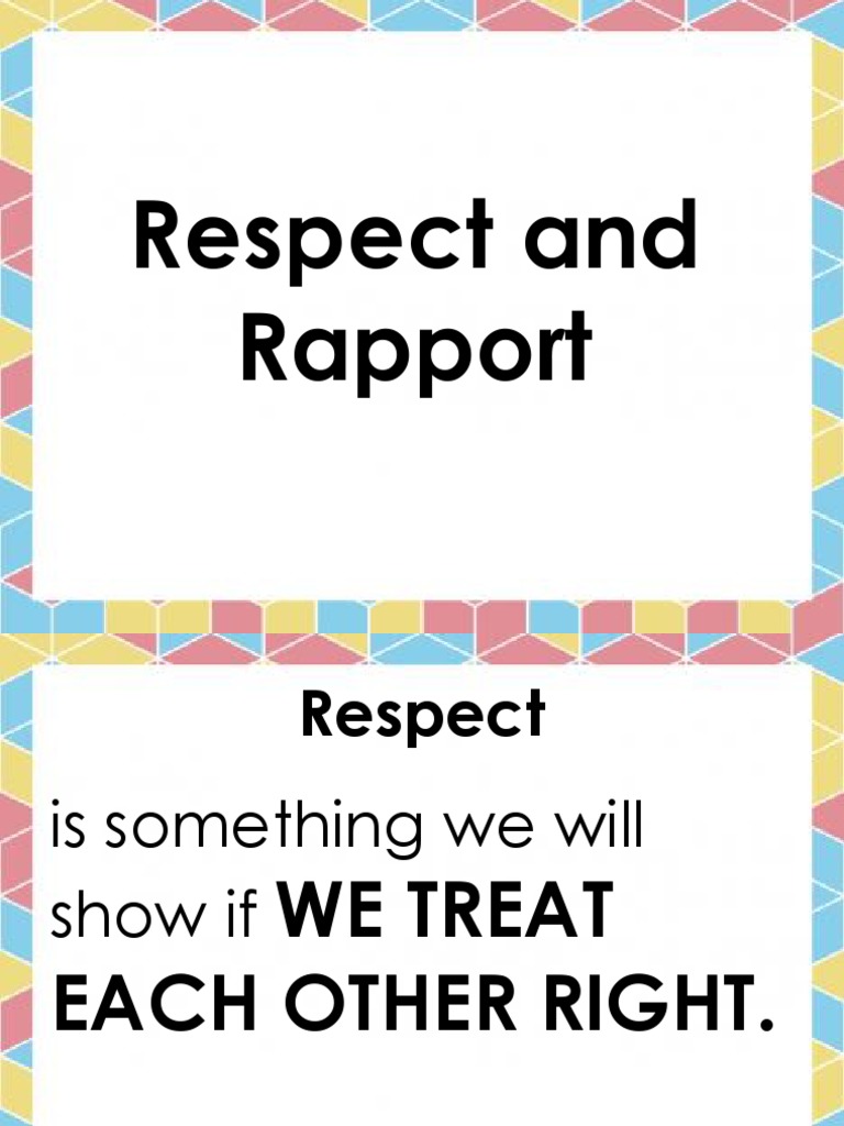 Respect and Rapport | PDF