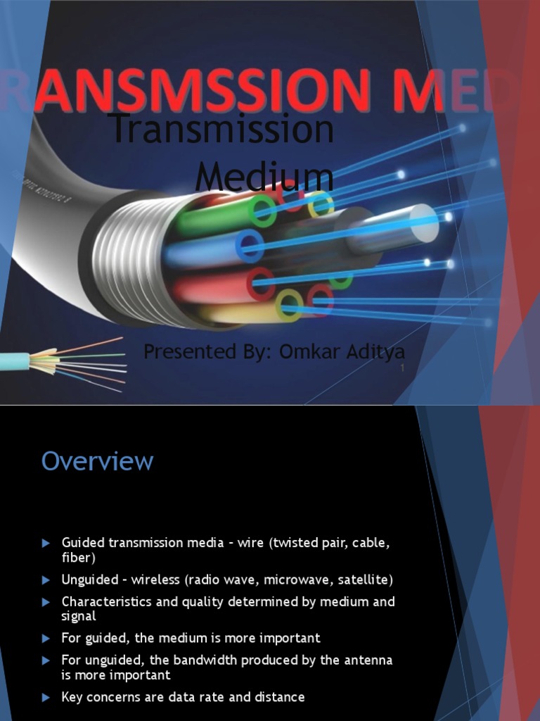 Transmission Medium: Presented By: Omkar Aditya | PDF | Transmission ...