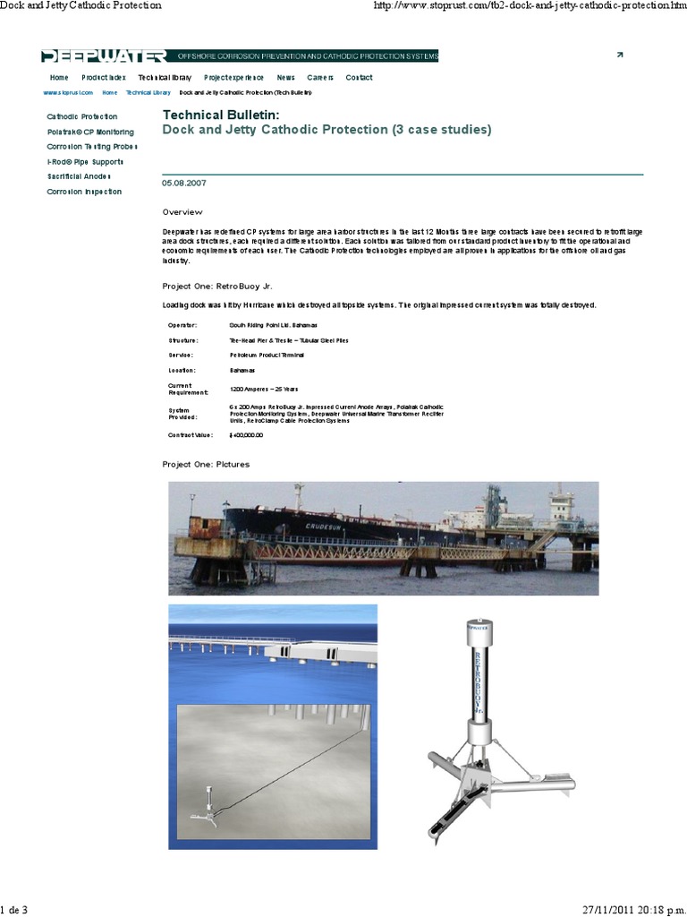 Dock and Jetty Cathodic Protection Case Study PDF | PDF | Chemistry ...